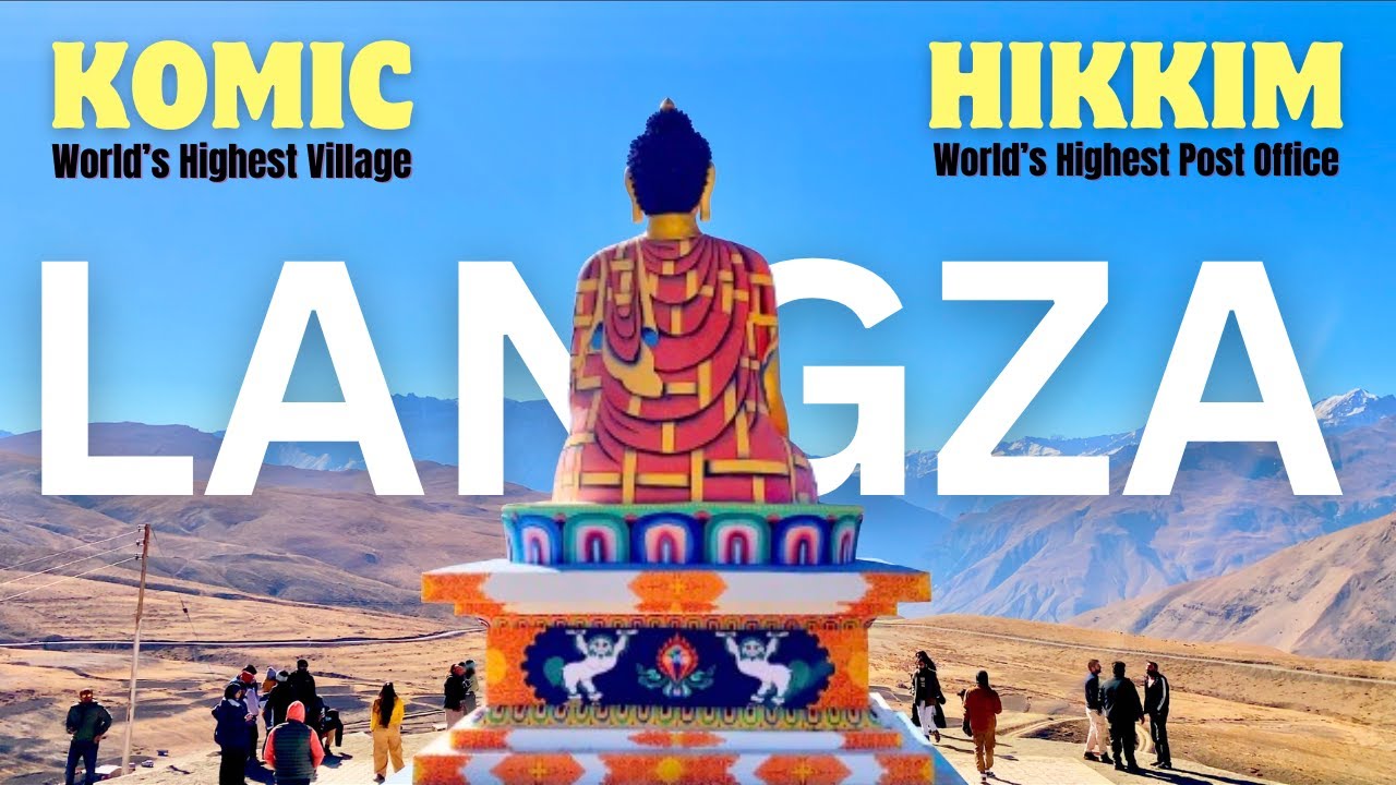 Winter Spiti Ep#3 | Langza Buddha Statue | Komic | Hikkim | Kaza ...