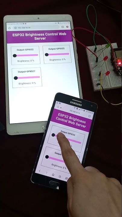 (Demo) ESP32 Multiple Sliders WebSocket Web Server PWM Control LEDs Brightness - YouTube