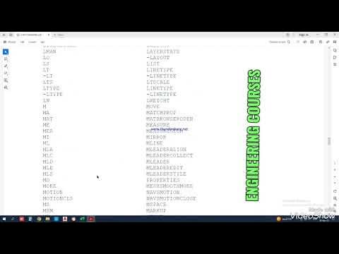 طريقة معرفة إختصارات كل أوامر الاتوكاد و حفظها في ملفpdfبجهازك how to see all commands&save into ...