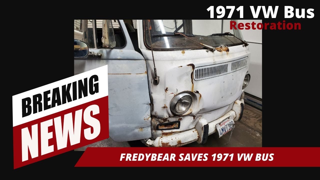 1971 VW Bus Restoration. Prepping The Bus For Primer. Sanding And ...