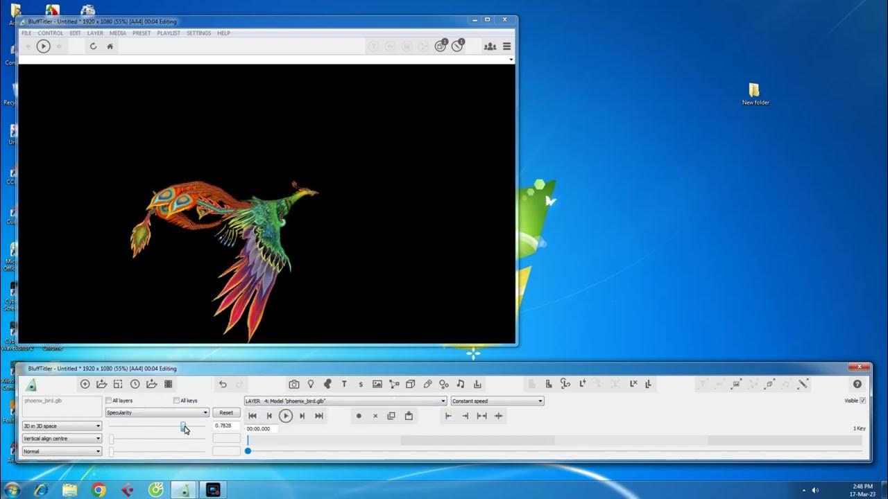 phoenix bird 3d BluffTitler - YouTube