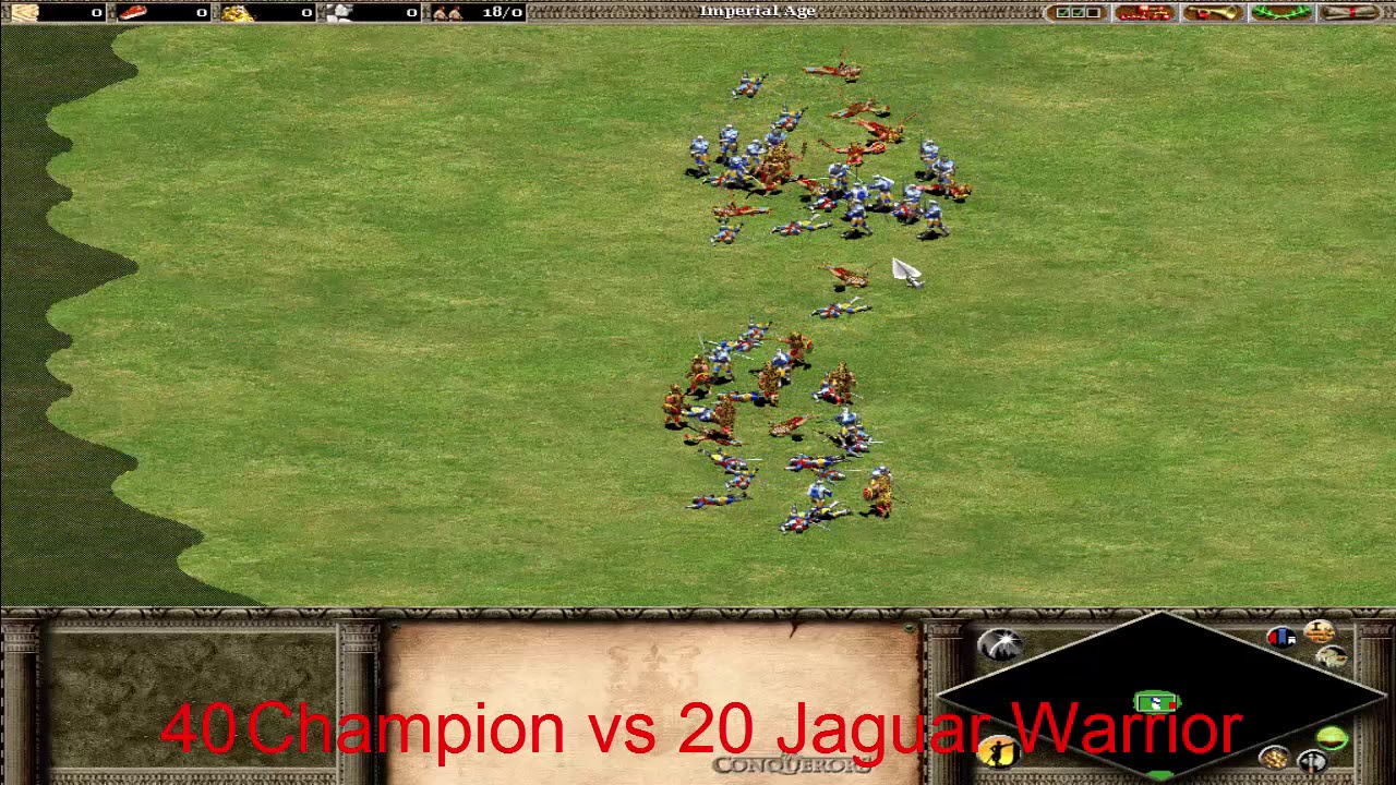 Age of Empires 2 : Champion vs Jaguar Warrior ( Aztecs ) - YouTube