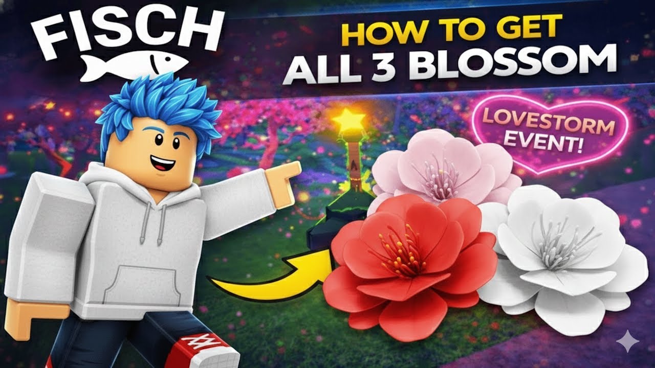 How To Get All Blossoms in Fisch (Red, Pink, and White Blossom ...