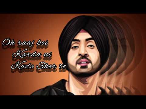SHERAAN DA - DILGIT DOSANJH FT SULTAN [full lyrical video ]jutt & Juliet 3 #the lyrics wala #lyrics