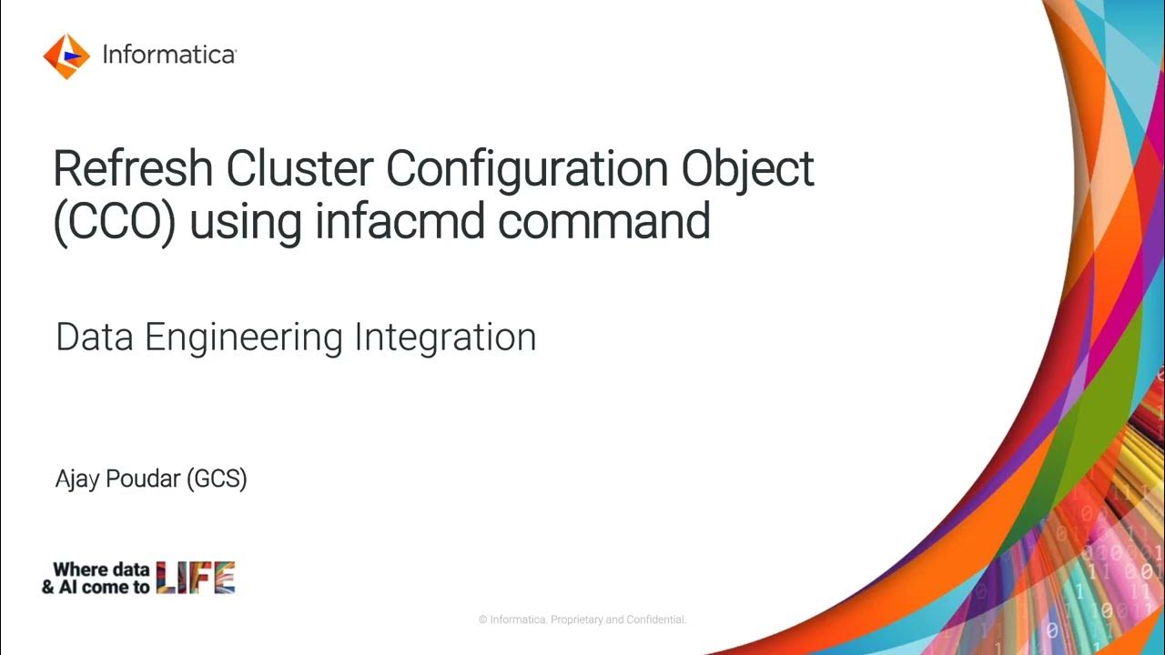 How to Refresh Cluster Configuration Object (CCO) using infacmd Command ...