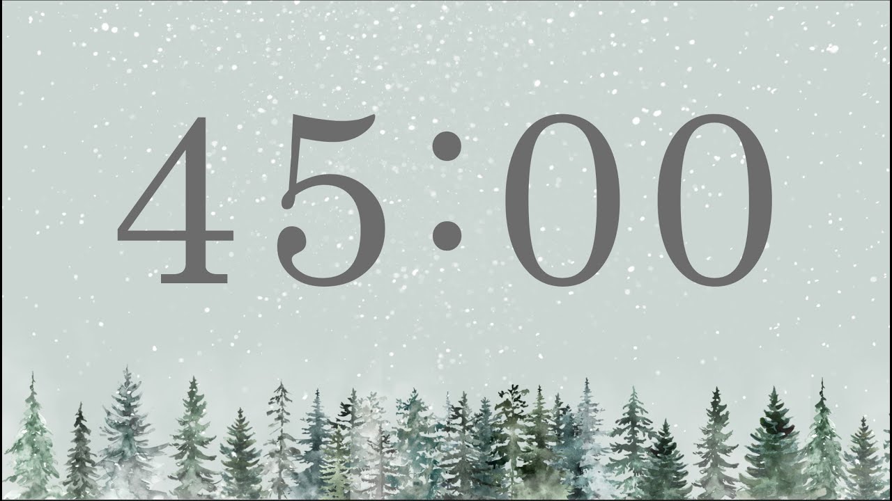 45 Minute Winter Forest Timer (Piano Tones at End) - YouTube