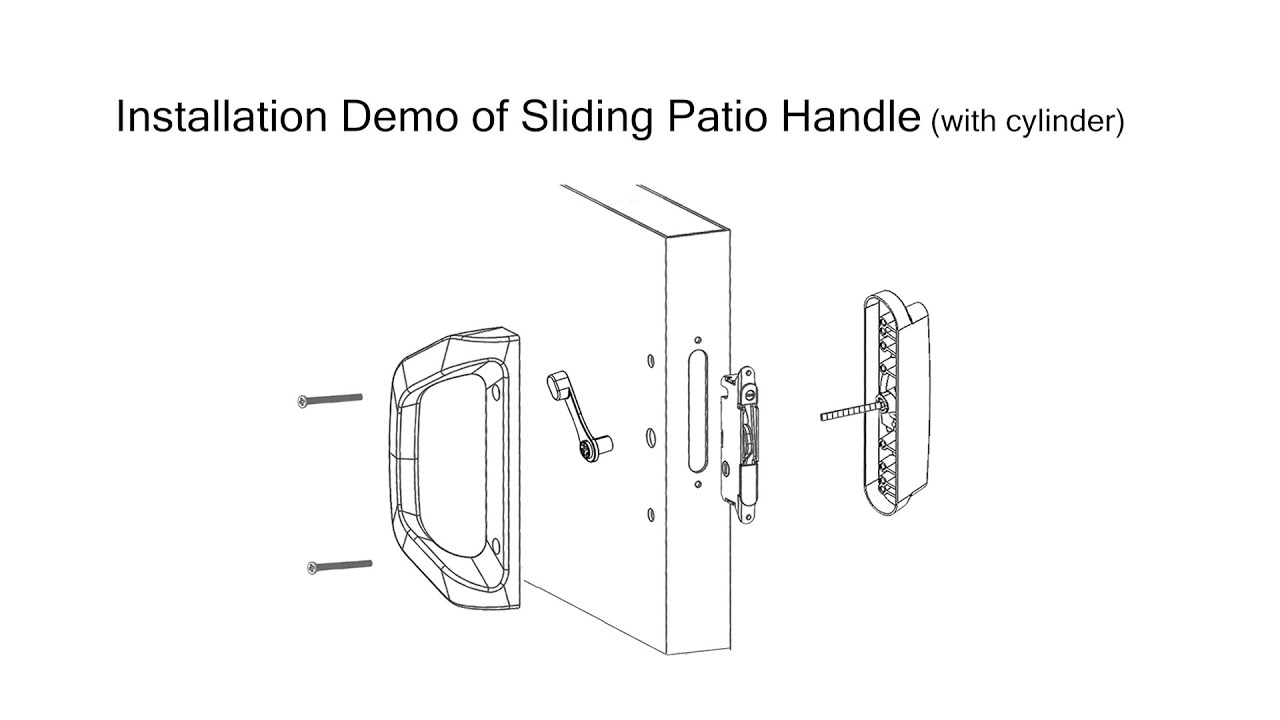 #EASILOK Installtion Demo of Sliding Galss Door Lock A10 with cylinder ...