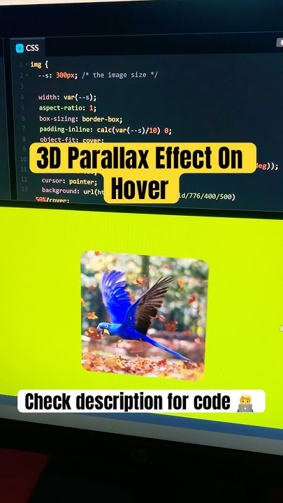 3D Parallax Effect On Hover #3d #parallax #html #shorts - YouTube