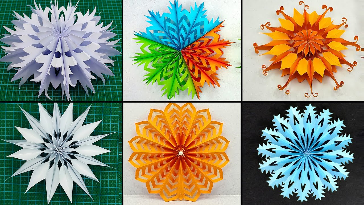 6 Easy Paper Snowflake For Christmas Decor - DIY Paper Snowflakes ...
