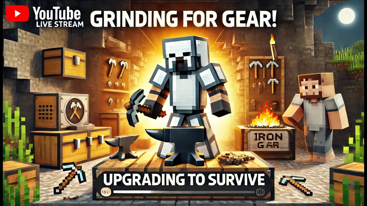 Grinding for Gear! Upgrading to Survive in Minecraft chocolate edition ...