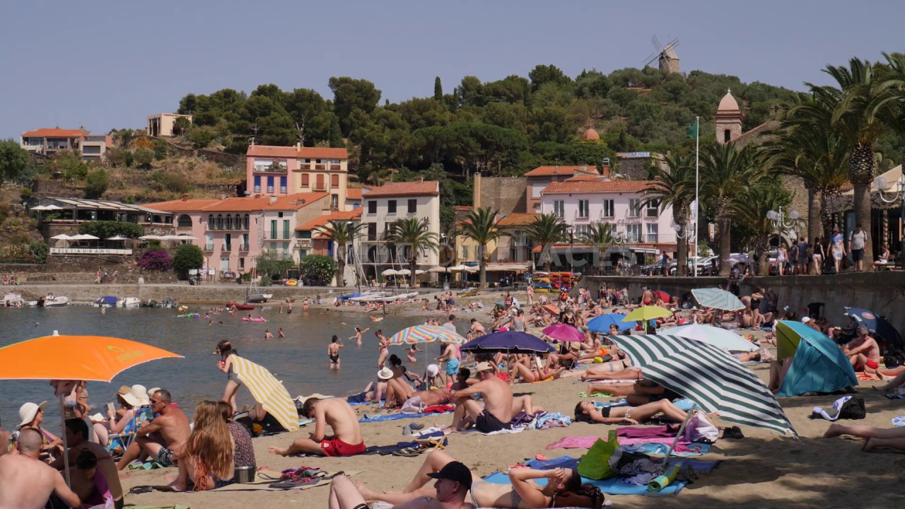 Crowded Mediterranean Beach Free Stock Footage - YouTube