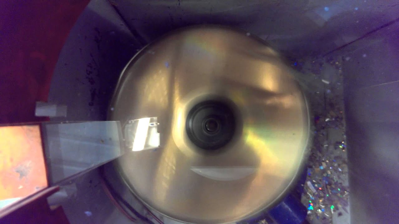 CD Destroyed at 30000RPM - Awesome Sound - YouTube