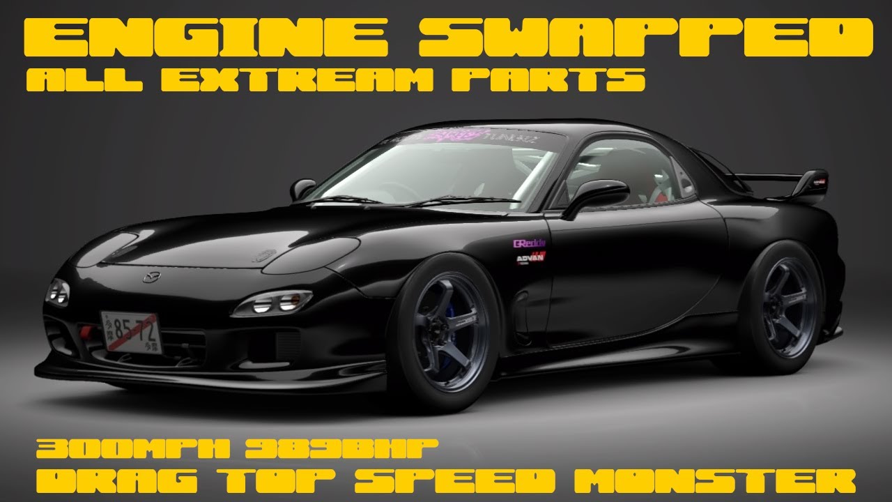 ENGINE SWAPPED FULLY BUILT MAZDA RX7 DRAG TOP SPEED MONSTER - NBUILD ...