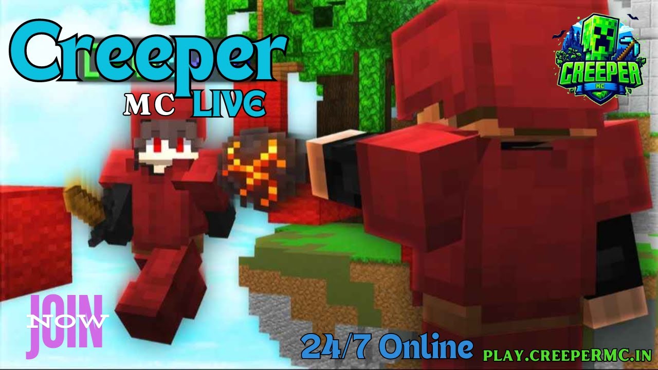 🔴Playing in Creeper MC Live II Join Server Now 24/7 Online Java And ...
