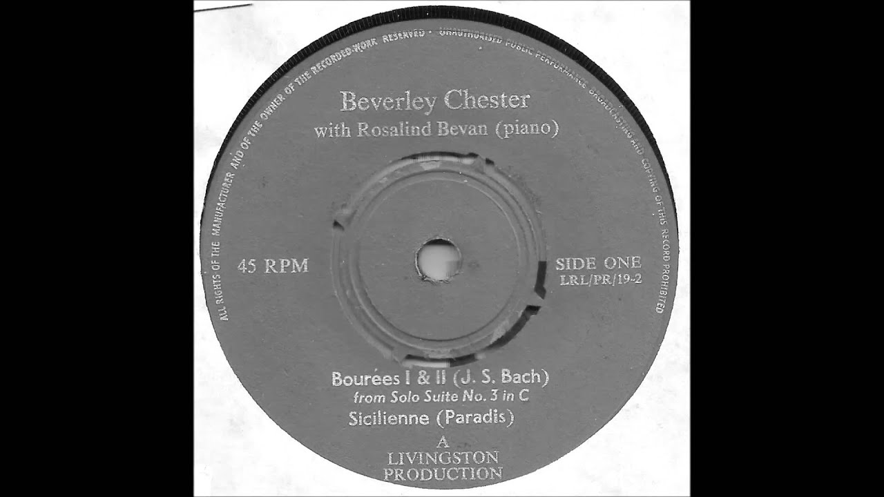 Beverley Chester Sicilienne Paradis (Rosalind Bevan) NYOGB - YouTube