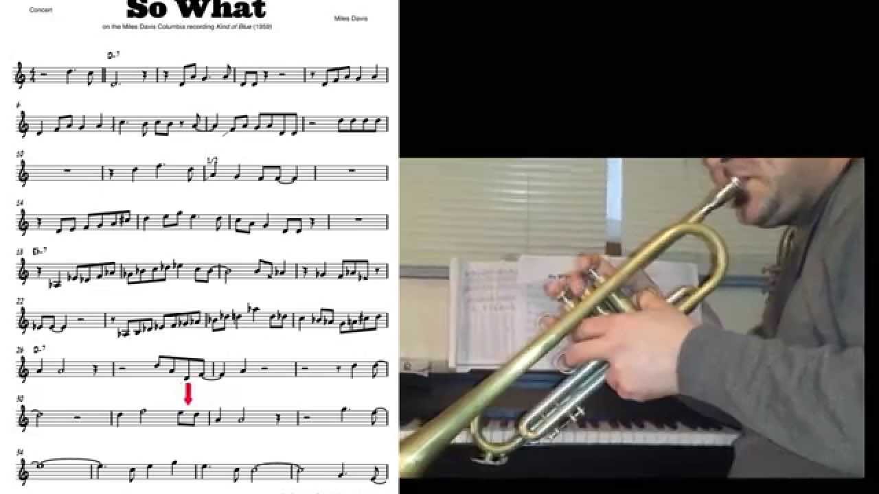 SO WHAT Miles Davis How to [not] play historical solo (C key) - YouTube