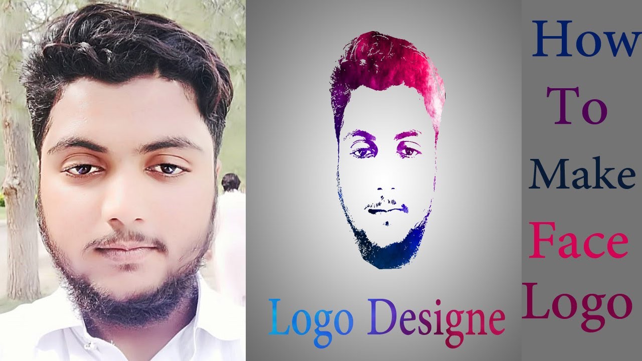 How To Make Creative Face Logo - YouTube