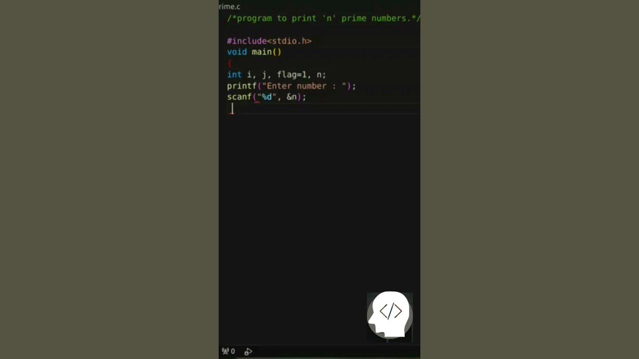 Program To Print N Prime Numbers In C Programming Language Coding Learningcoding Codingskills