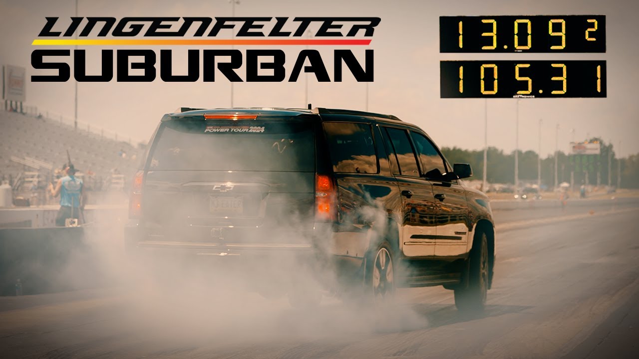 Lingenfelter Supercharged Suburban 13.09 Quarter Mile | Hot Rod Power Tour 2024 - YouTube