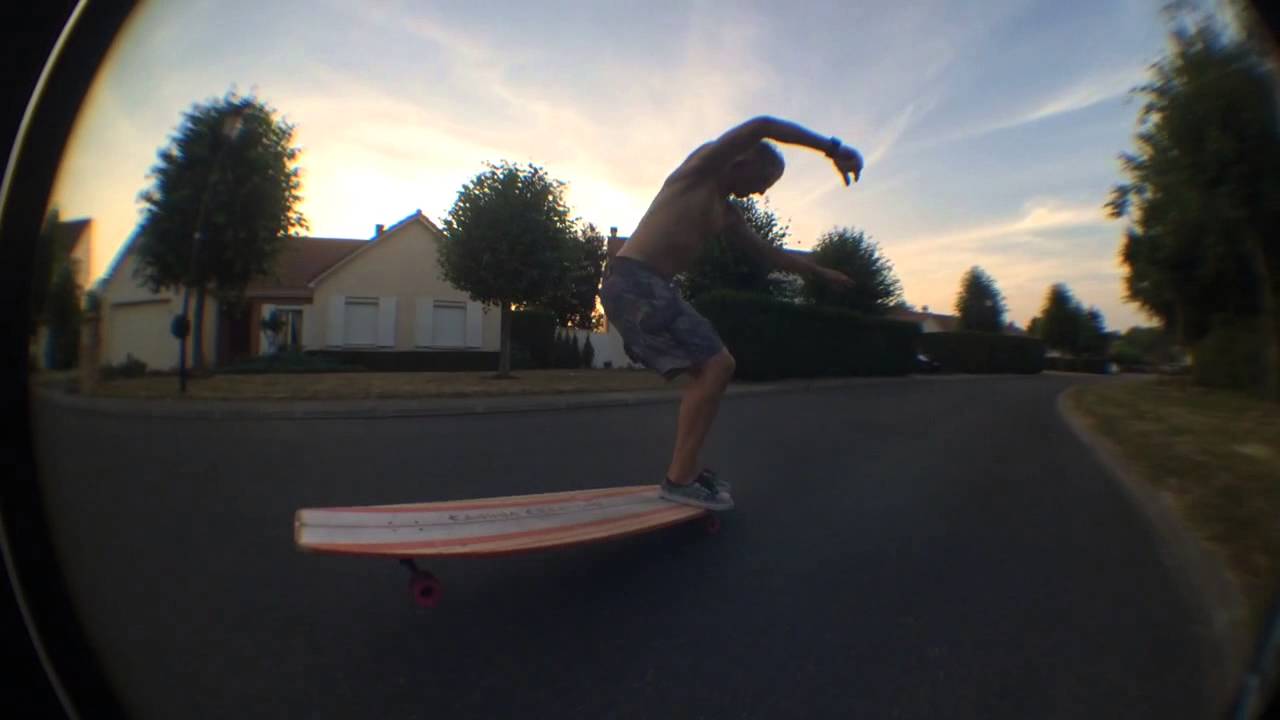 longboarding: stepping on big longboard - YouTube