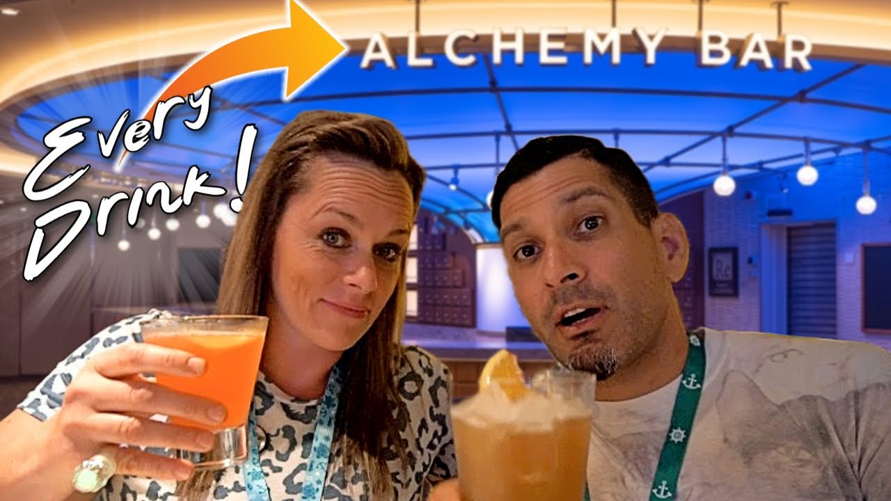 MENU TEST! EVERY COCKTAIL | Alchemy Bar | Carnival Cruise - YouTube
