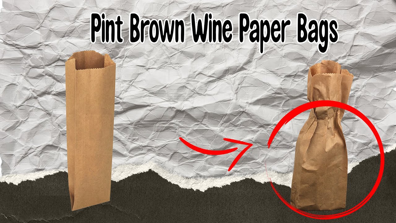 MT Products Pint Brown Wine Paper Bags 3.75" x 2.25" x 11.5" - YouTube