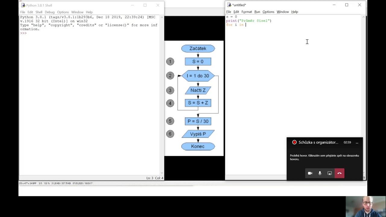 Python 05 Průměr čísel cyklus FOR - YouTube