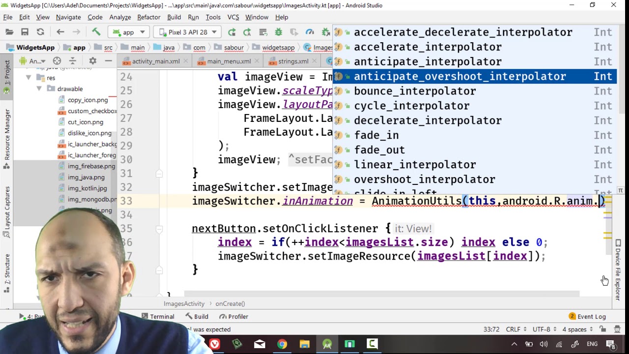 59 Android Kotlin Widgetsapp Images Image Switcher Animationutils 8821