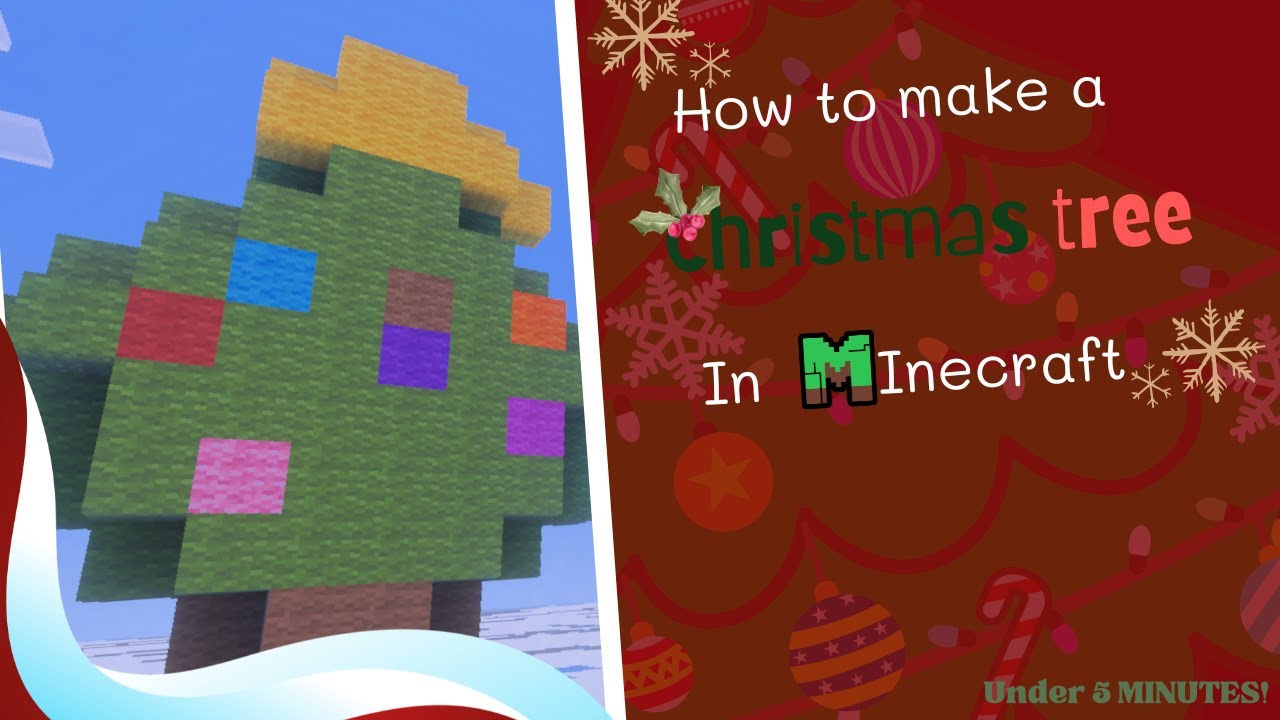 :🎄:Build a Minecraft Christmas Tree in Under 5 Minutes! - YouTube