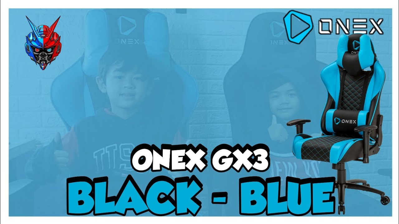 ONEX GX3 BLACK BLUE | KURSI GAMING MEWAH - YouTube