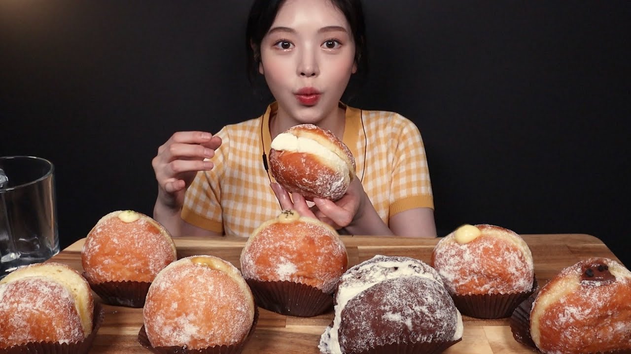 Sub노티드 도넛 먹방🍩 우유생크림 초코푸딩 마스카포네치즈 얼그레이까지 드디어 영접 디저트 리얼사운드 Doughnut