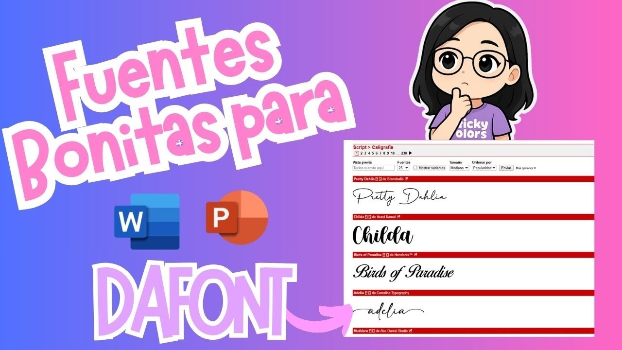 Cómo Instalar Fuentes Bonitas para Word y Power Point - YouTube