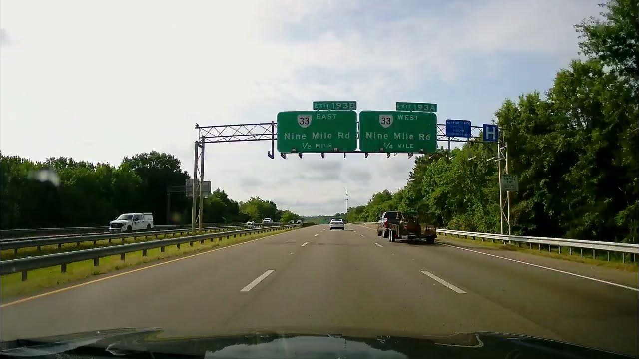 Interstate 64 Eastbound (Exits 190 to 200) | Richmond, VA - YouTube