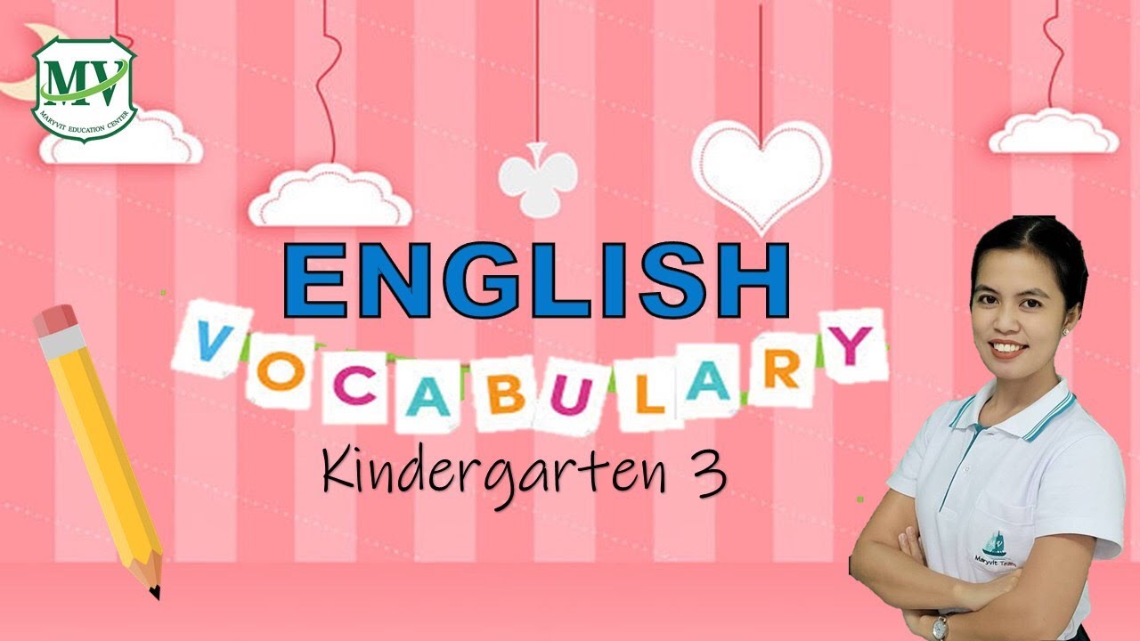 ENGLISH VOCABULARY Kindergarten 3 - YouTube