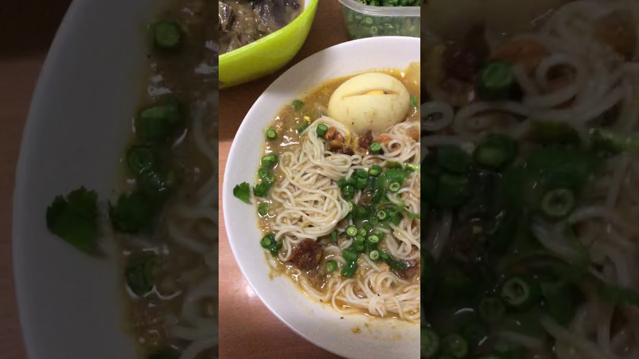 Myanmar traditional food mont hin khar ️😋 so yummy - YouTube