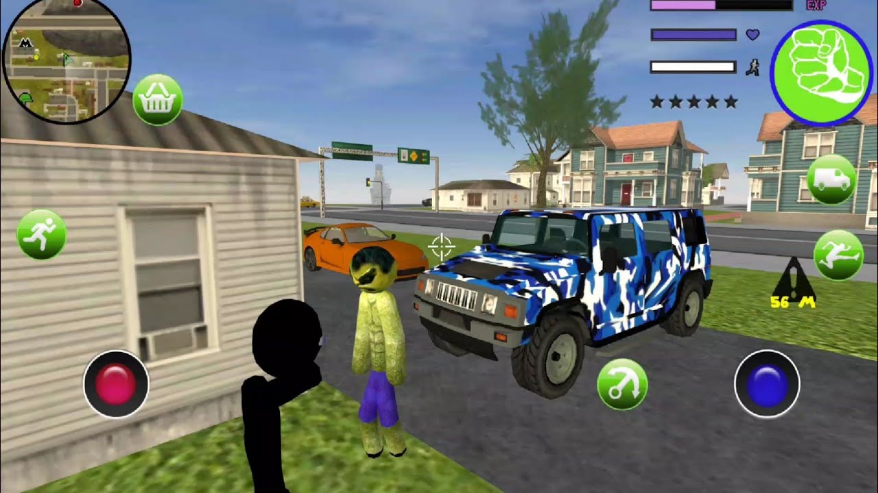 Green Monster Stickman Rope Hero - New Stickman Simulator Game ...