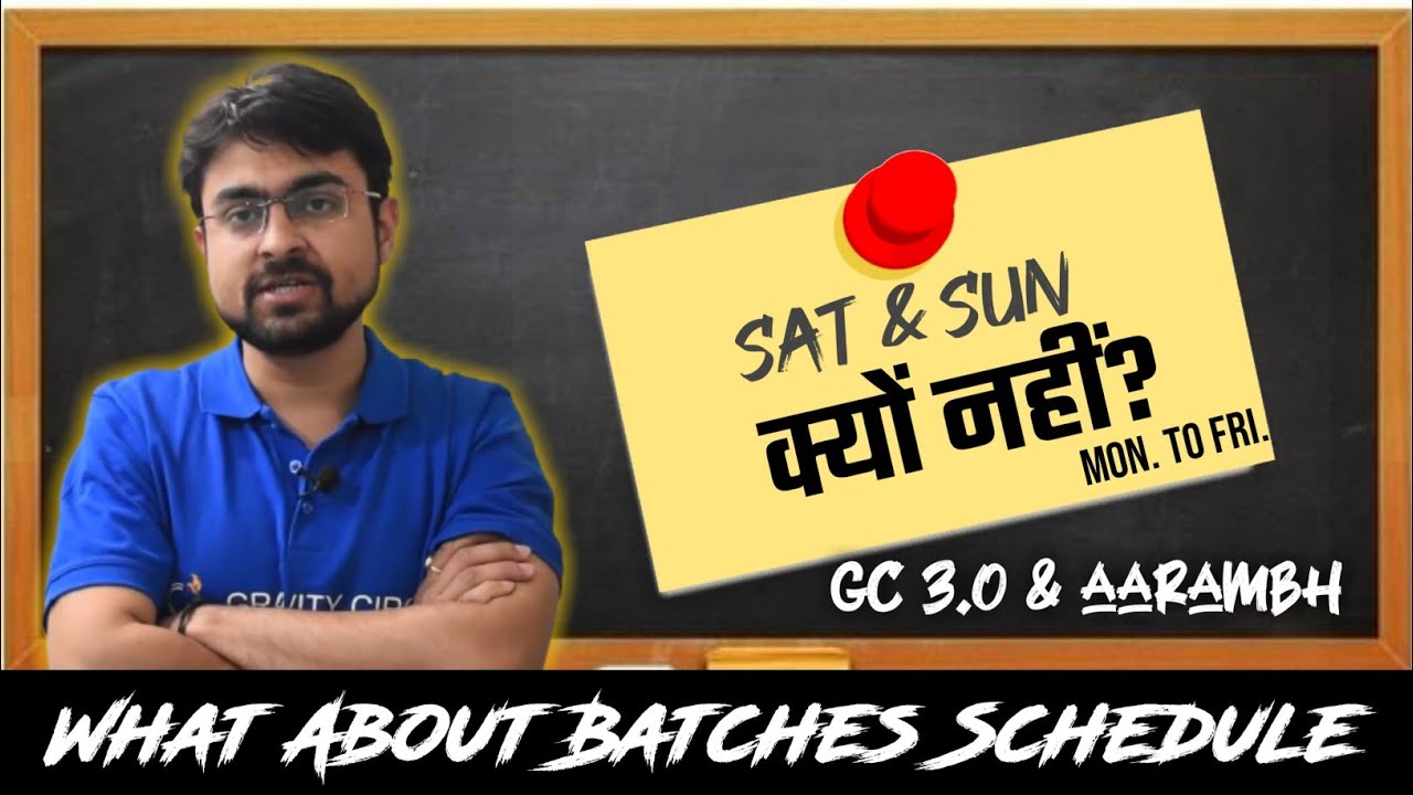 GC 3.0 and Aarambh Batch Schedule | Time Table | Gravity Circle | Best ...