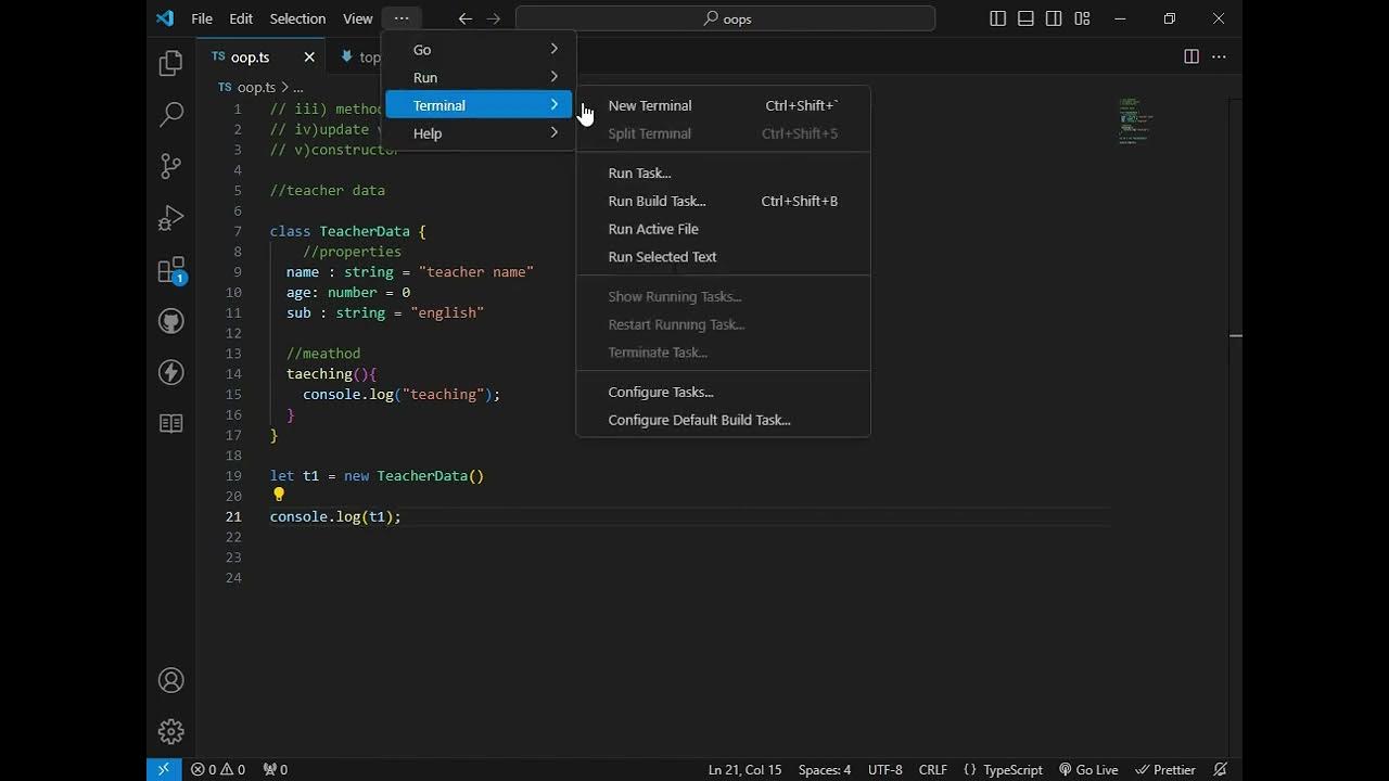 Object oriented programming (OOP) | in Typescript | Part 02 - YouTube
