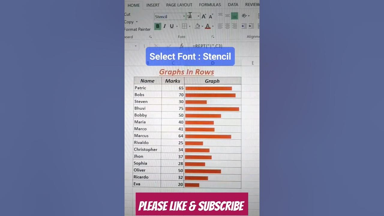 Rept Rept Function In Excel Bar Chart YouTube rept-rept-function-in-excel-bar-chart-youtube