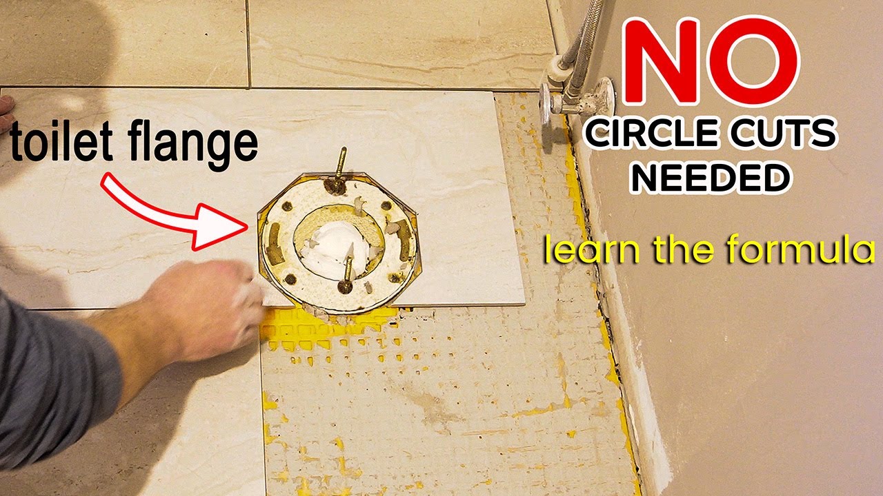 EASY WAY To Cut Tile Around A Toilet Flange - YouTube