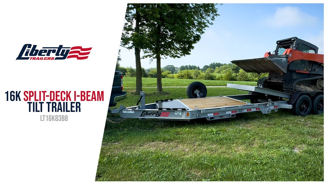 LT16K83B8 | 16K I-Beam Frame Split-Deck Tilt Trailer by Liberty ...