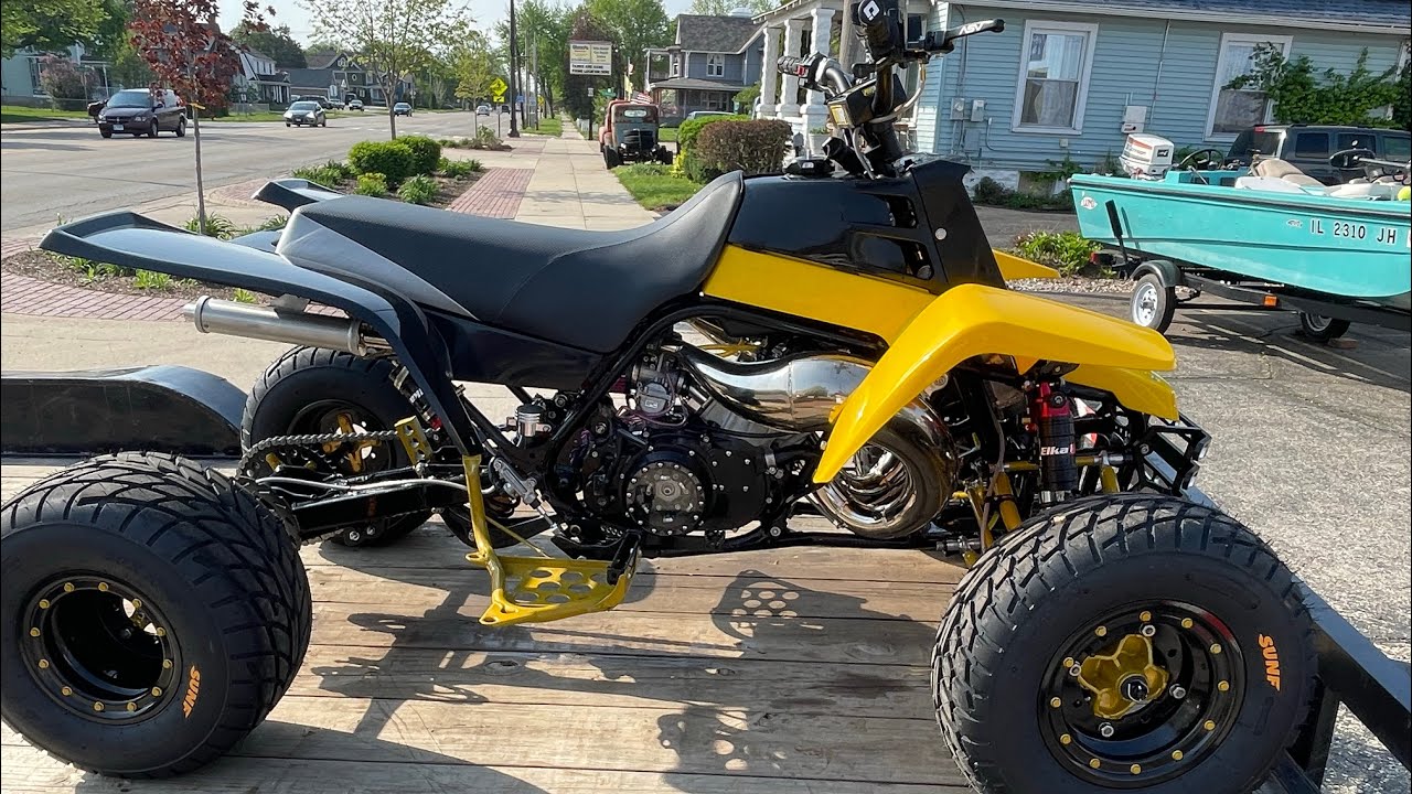 Frame Off 421 Yamaha Bumble Bee Banshee First Day Out The Shop - YouTube