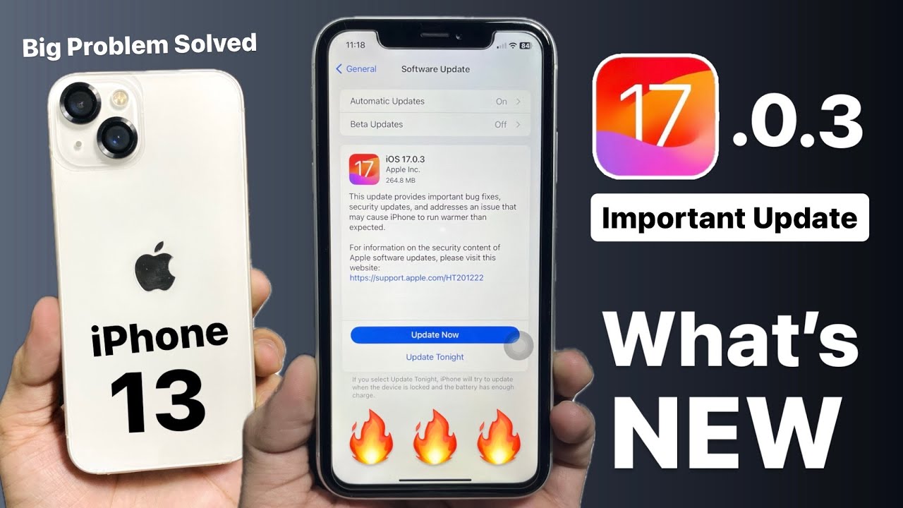 iOS 17.0.3 Stable Update on iPhone 13 - Whats New on iPhone 13 iOS 17.0 ...
