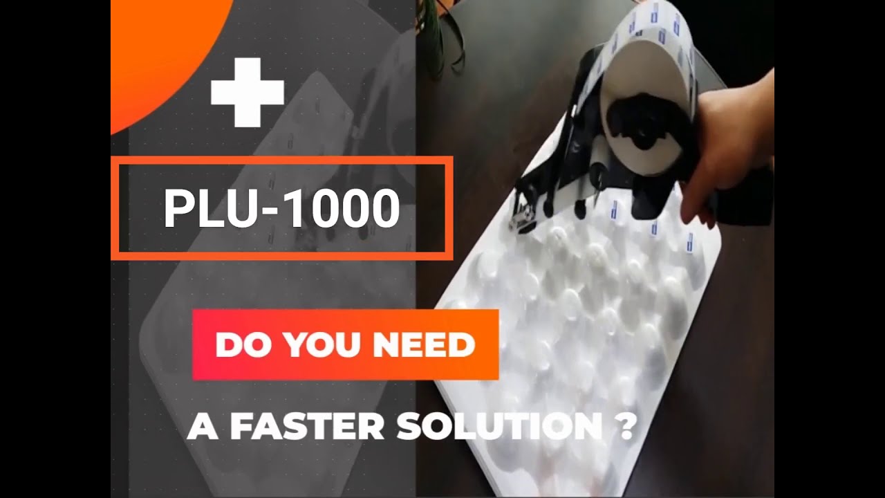 PLU-1000 Lithium-Ion Electric Label applicator - YouTube