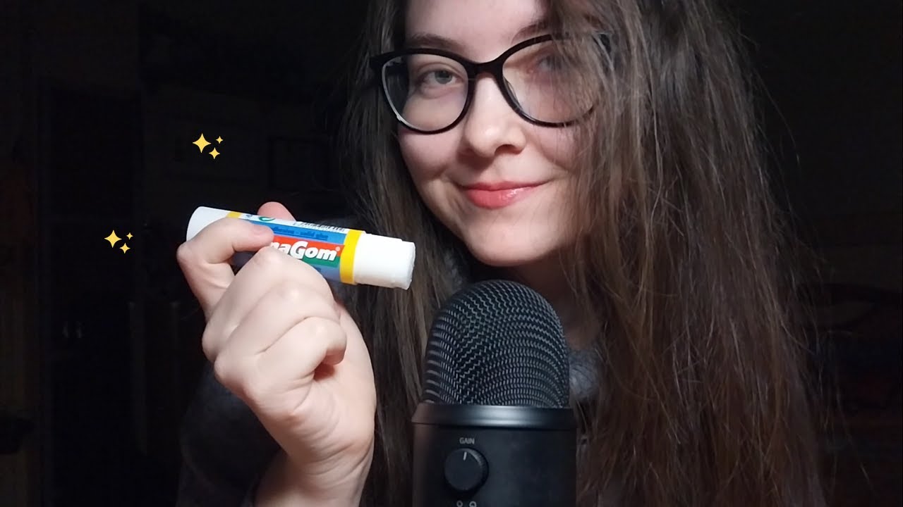 ASMR | Tingly Glue Sticks On Microphone - YouTube