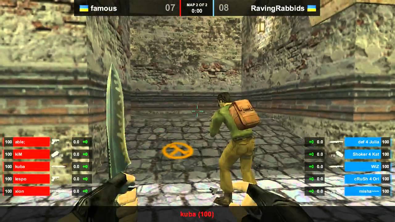 famous vs Raving Rabbids Map 2 Part 1 - YouTube