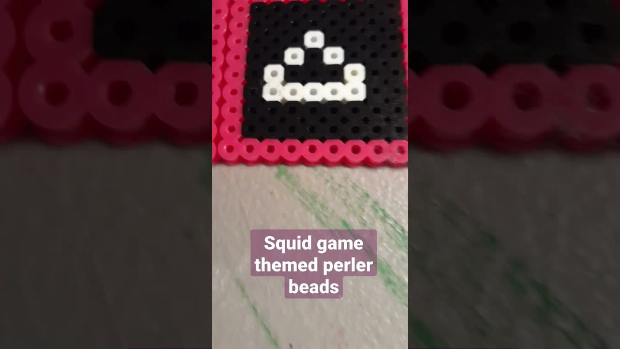 Squid game perler bead creations. - YouTube