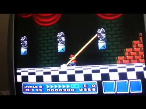 Mario-trying to survive through the laser beam - YouTube