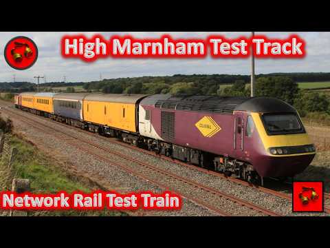 High Marnham Test Track (Network Rail Test Train) - YouTube