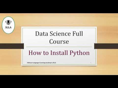 Data Science Full Course -Learn Data Science For Beginners | L4 Python How to install python ...